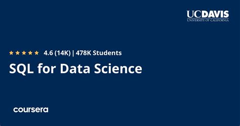 Sql For Data Science Coursya