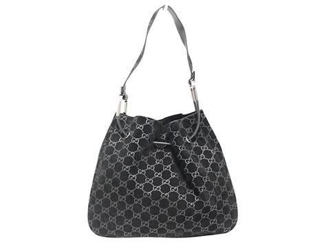 Gucci Gg Pattern Black Suede Ref832814 Joli Closet