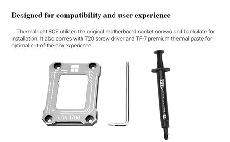 Thermalright Intel 12th1314th Generation Lga1700 Anti Bending Buckle Curved Pressure Plate