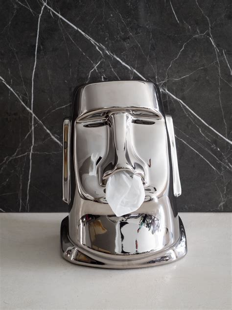 Easter Island Head Tissue Box Edge By Space Lift Interior Design