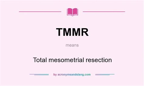 Tmmr Total Mesometrial Resection In Undefined By