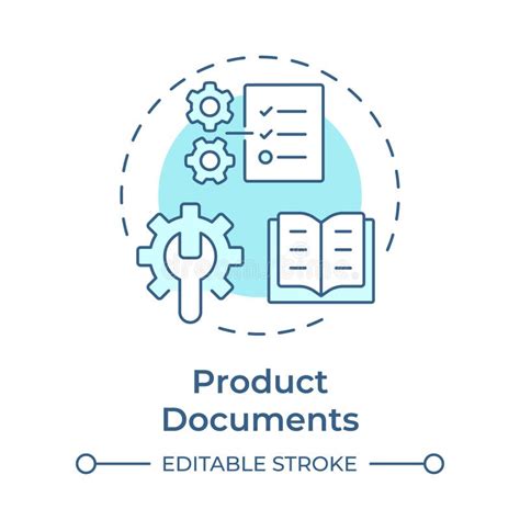 Product Documents Soft Blue Concept Icon Stock Vector Illustration Of
