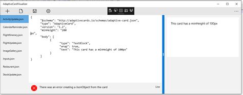 Uwp Minheight Height Of The Adaptivecard Doesnt Seem To Go Below A Certain Minimum100px