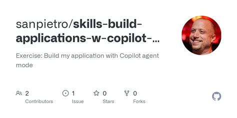 github sanpietro skills build applications w copilot agent mode