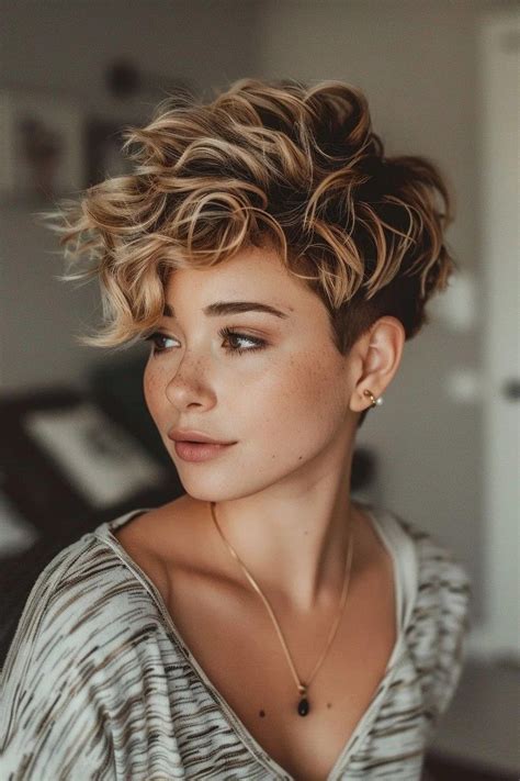 Pin By Van Buren On Coiffure In 2025 Curly Pixie Hairstyles Curly