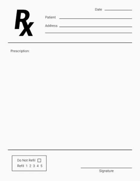 Prescription Template Word