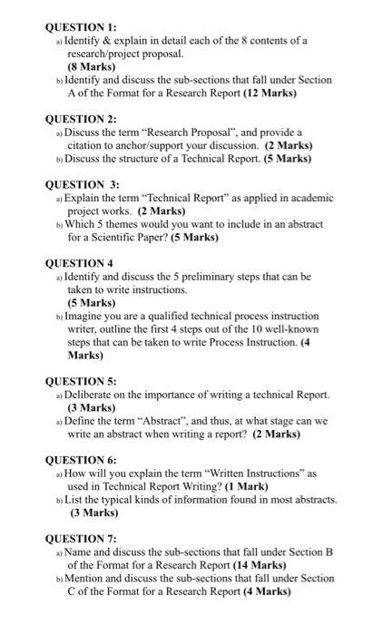 Solved QUESTION A Identify Explain In Detail Each Of Chegg