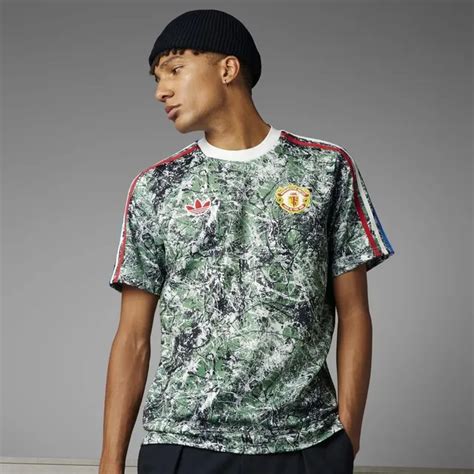 Manchester United T Skjorte Icon Stone Roses Multicolor