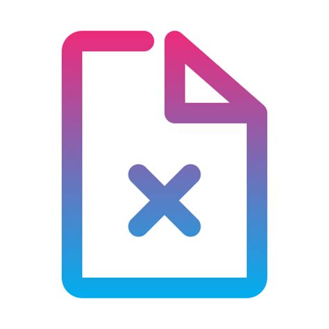 Delete File Generic Gradient Icon
