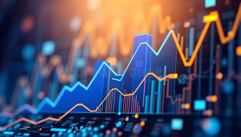 Technical Financial Graph On Technology Abstract Background Statistics 3 Stock Illustration