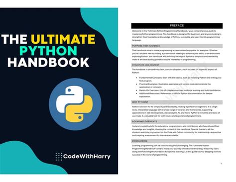The Code With Harry Python Self Study To Gain Knowldge By Subceribing