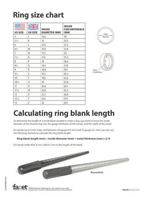 Ring Blank Size Chart Uk Fill Online Printable Fillable Blank