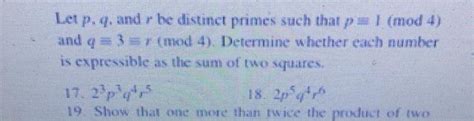 solved let p q and r he distinct primes such that po 1