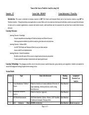 Predictive Analytics Using SAS Session Plan Pdf Name Of The Course Predictive