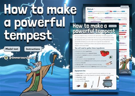 Year 6 Model Text Instructions How To Make A Powerful Tempest Grammarsaurus