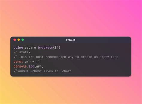 How To Create Empty Array In Javasscript Yousuf S Posted On The Topic Linkedin