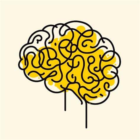 Premium Vector Yellow Brain