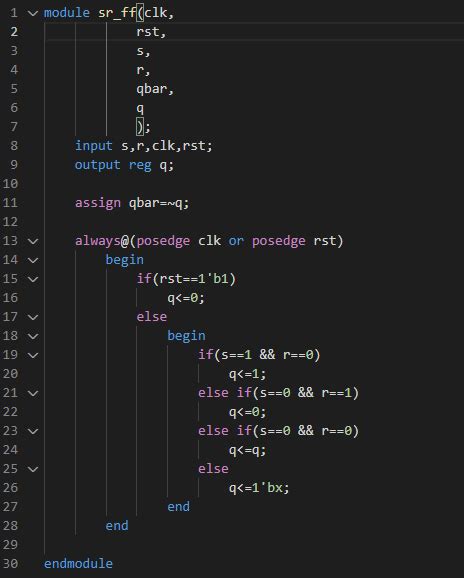 verilog examples d t sr jk flip flops vlsi verification concepts