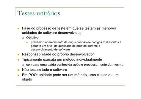 Junit Framework De Testes Unitários