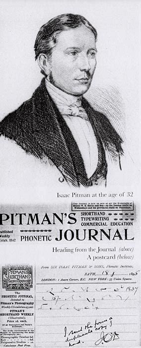 Sir Isaac Pitman 1813 1897 Born In Trowbridge And Inventor Of Stenographic Sound Hand Or As