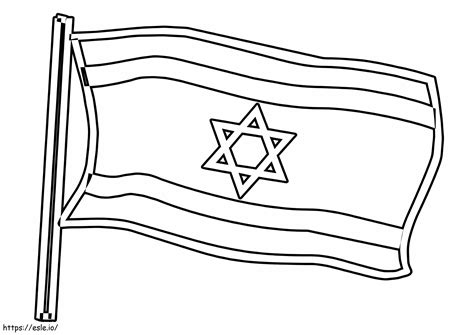 Israel Flag Coloring Page