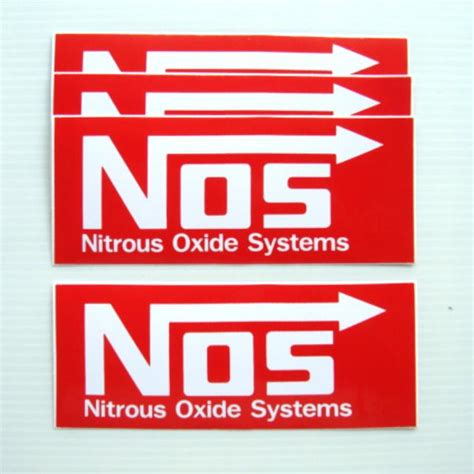 Buy 4pc Nos Nitrous Oxyde Systems Decals Sticker Die Cut Truck Car