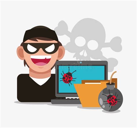 Cyber Security System Hacker Design Stock Vector Illustration Of Security Cyber 82084524