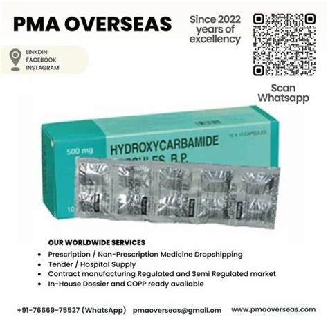 Hydroxycarbamide Hydroxyurea 1 X 10 Capsule At Rs 85stripe