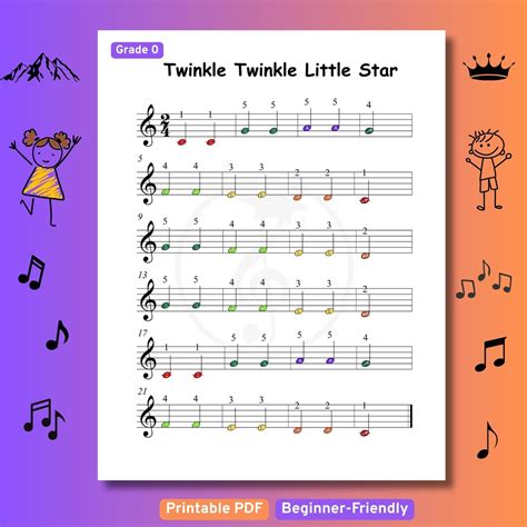 Twinkle Twinkle Little Star Easy Piano Sheet Music For Beginners