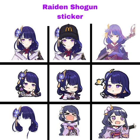 Raiden Ei X Yae Miko Sticker Genshin Impact Hoyolab