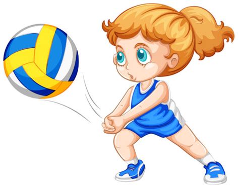 Best Girls Volleyball Illustrations Royalty Free Vector Graphics
