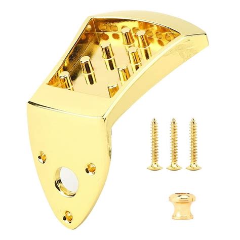 Gold Mandolin Tailpiece Mandolin Tailpiece Golden 8 String Triangular Mandolin Tailpiece String