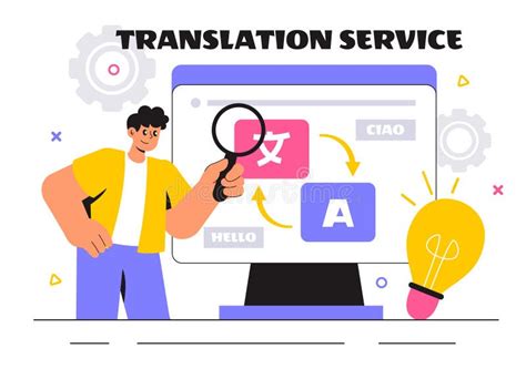 Translator Service Vector Illustration Featuring Multilanguage Translator Service Vector Illustration Featuring Multilanguage