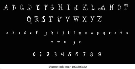 Dark Fantasy Font Fairy Tale Alphabet Stock Vector Royalty Free