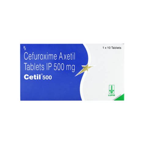 Cetil 500mg Tablet Cefuroxime Axetil Pocket Chemist