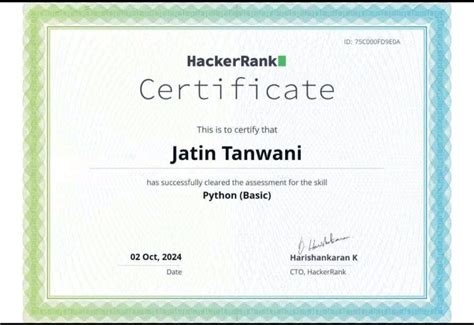 Python Hackerrank Programming Learningjourney Coding Pythondeveloper Jatin Tanwani