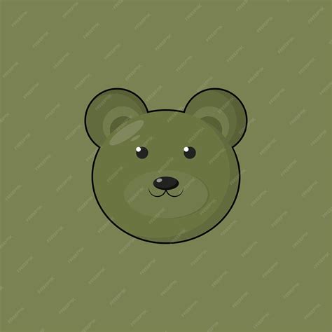 Premium Vector A Cute Bear Face