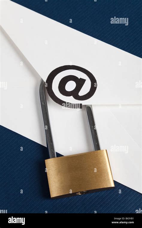 Envelope With Symbol And Lock Concept Of E Mail Security Stock Photo Alamy