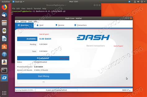 How To Run Dash Wallet On Ubuntu 18 04 Bionic Beaver Linux LinuxConfig