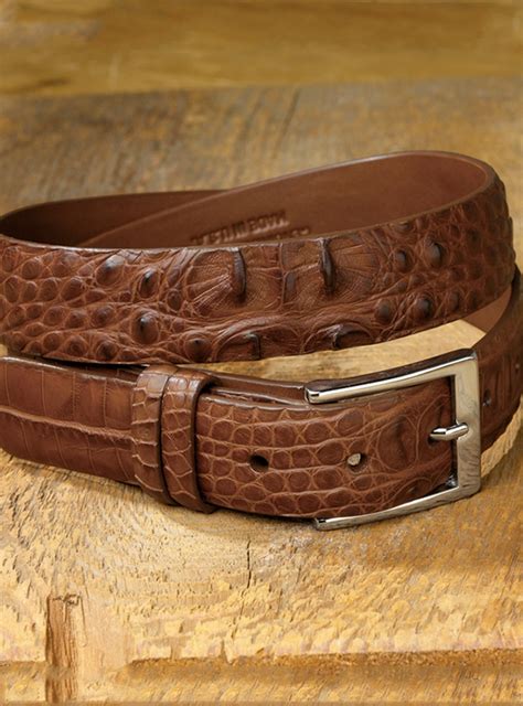 Hornback Belt In Cognac The Ben Silver Collection
