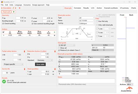 Design Software Arcelormittal Sheet Piling