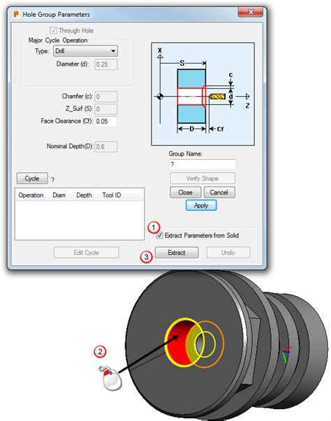 creating a turning hole group on the sub spindle in partmaker