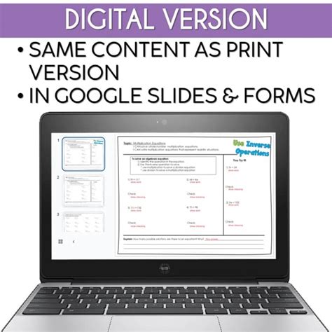 Multiplication And Division Equations 6th Grade Math Notes Practice