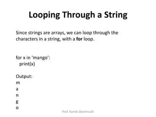 Python Strings and strings types with Examples | PPTX