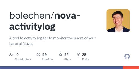 github bolechen nova activitylog a tool to activity logger to