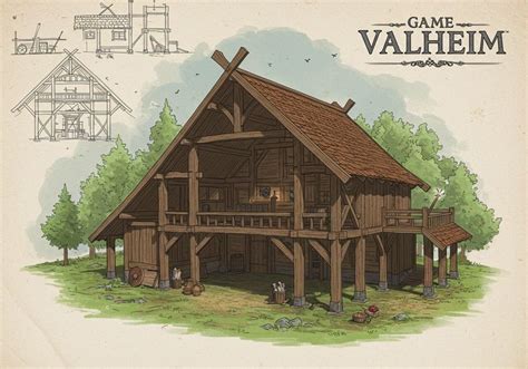 Building Plan Valheim Viking House Ideas Valheim Building