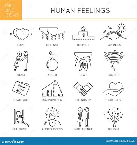 Feelings And Emotions Set Vector Illustration 82510110
