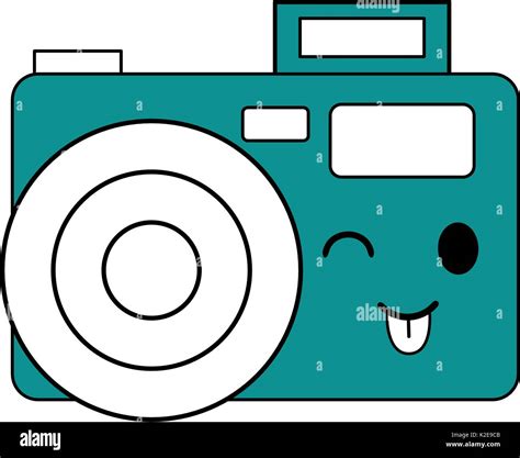 Flat Line Monocromatic Camera Over White Background Vector Ilustration Stock Vector Image And Art
