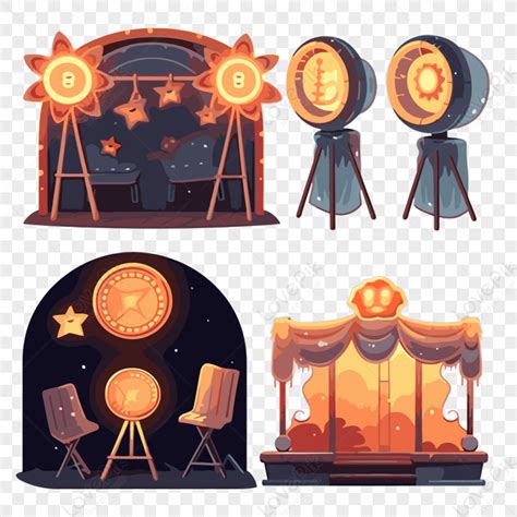 劇院燈 向量卡通片剪貼畫貼紙eps圖案素材免費下載，可愛卡通圖片，尺寸4267 × 4267px Lovepik