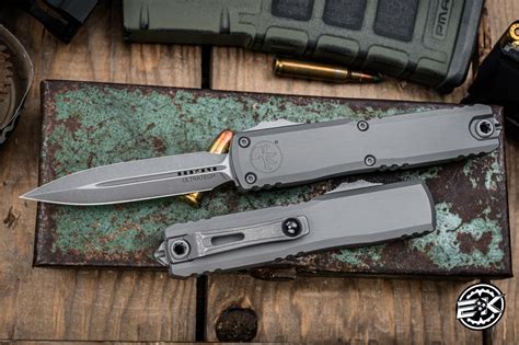 Microtech Ultratech Gen Iii Zbp Otf Automatic Natural Gray 35 M390 Dagger Apocalyptic